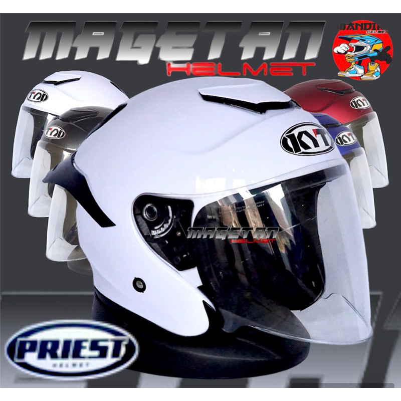REPLIKA Kyt KYOTO Priest replica Half Face Helmet Handsome Package ...
