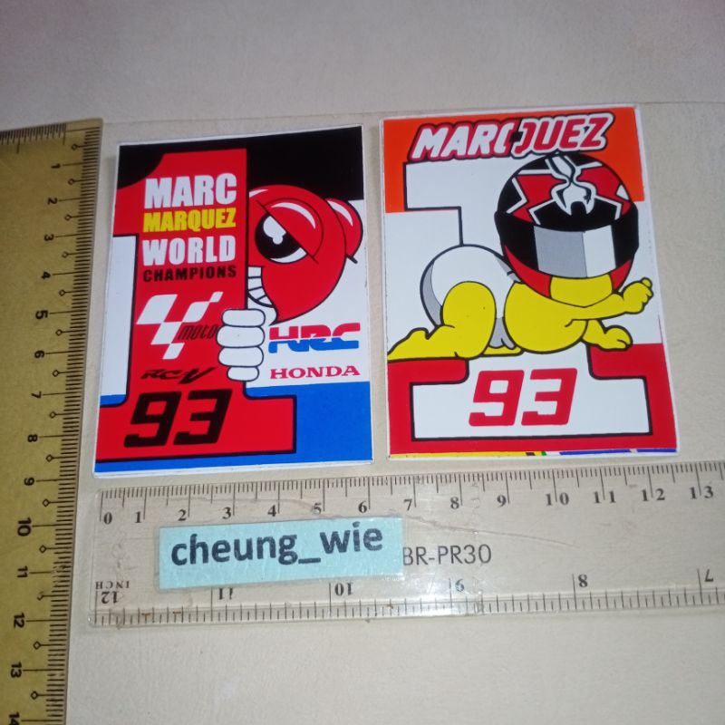 Sticker/sticker MM93 Marc Marquez Baby Alien World Champion MotoGP 2bh ...