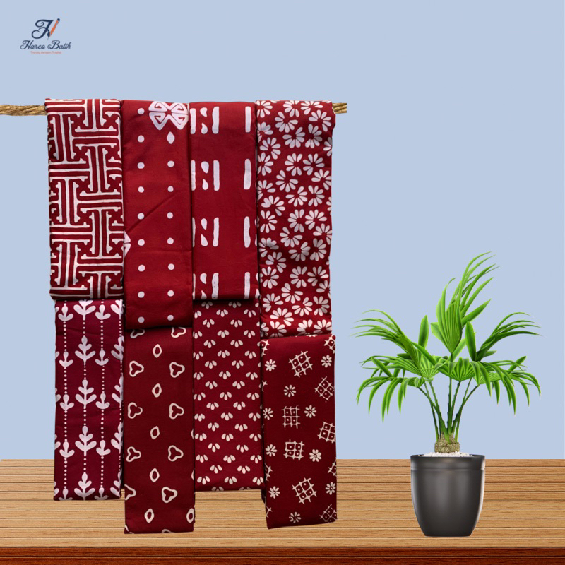 Modern Batik Fabric - Maroon Tasik Garutan Series | Shopee Malaysia