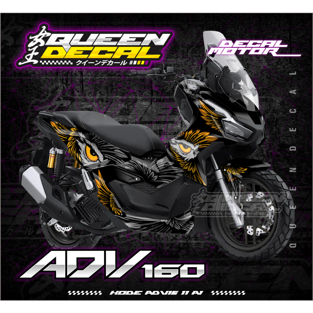 Honda ADV160 FullBody Striker Decal - Eagle Design ADV Sticker Decal ...