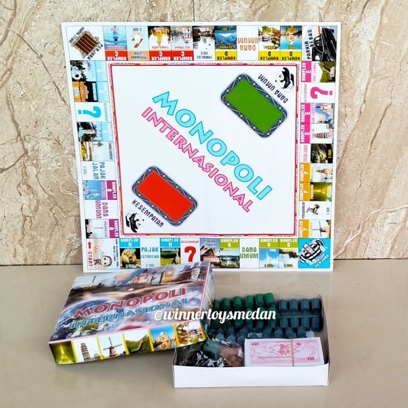 Snakes and Ladders International Monopoly Toy / 4in1 Monopoly / medan ...