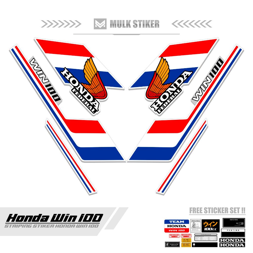 Striping HONDA WIN / MTF 22 / STICKER WIN 100 / STICKERS WIN / STICKERS ...