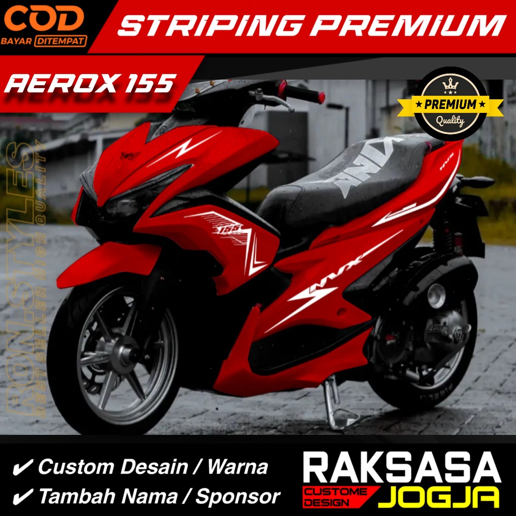 Striping COSTUME VIRAL Aerox NVX 155 All New Connected PREMIUM/NVX 155 ...