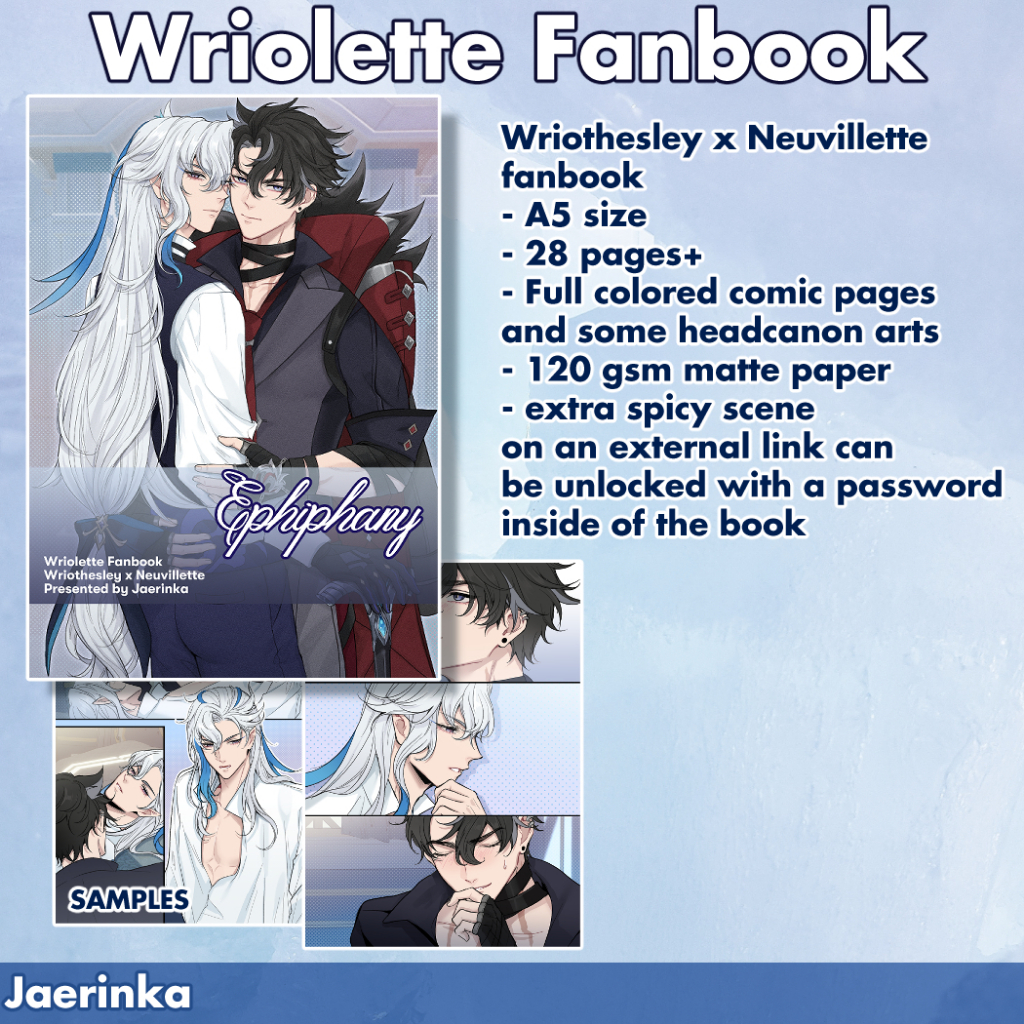 Wriolette book genshin impact Wriothesley Neuvillette | Shopee Malaysia