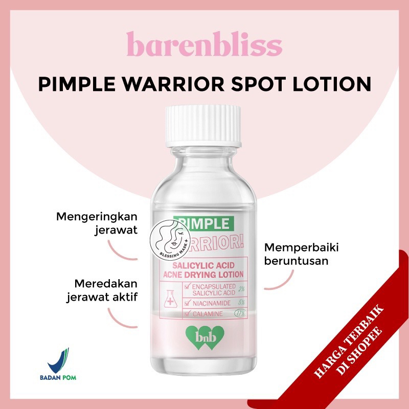 Barenbliss Pimple Warrior Salicylic Acid Acne Drying Lotion 35g ...