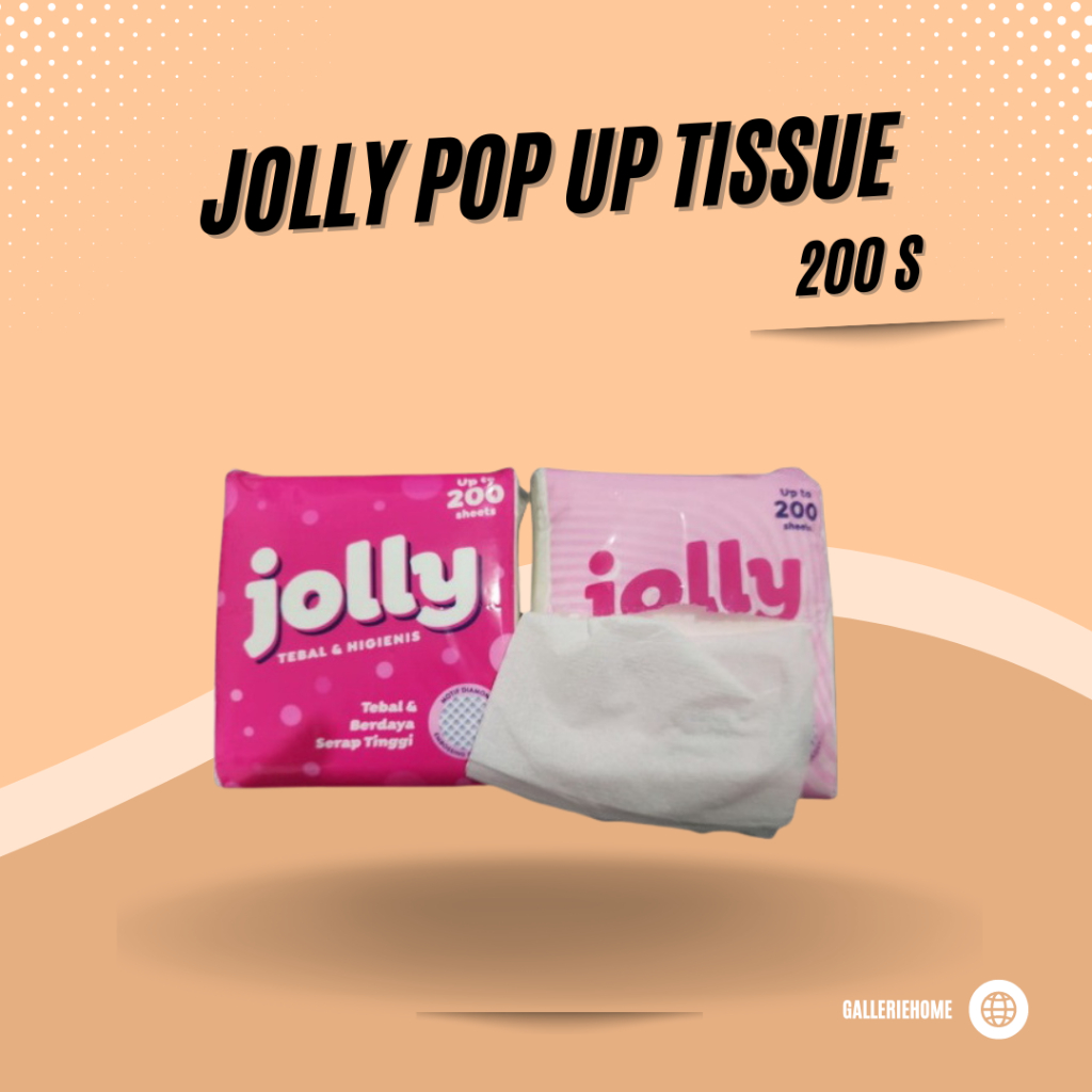 Tissue / Facial Tissue / JOLLY Pop Up Tissue - 200 Sheets | Shopee Malaysia