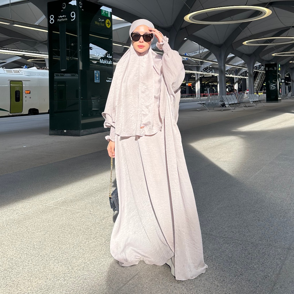 Lozy Hijab - Hanida Abaya Set (One Set Abaya Umrah Hajj Gamis Set Syari ...