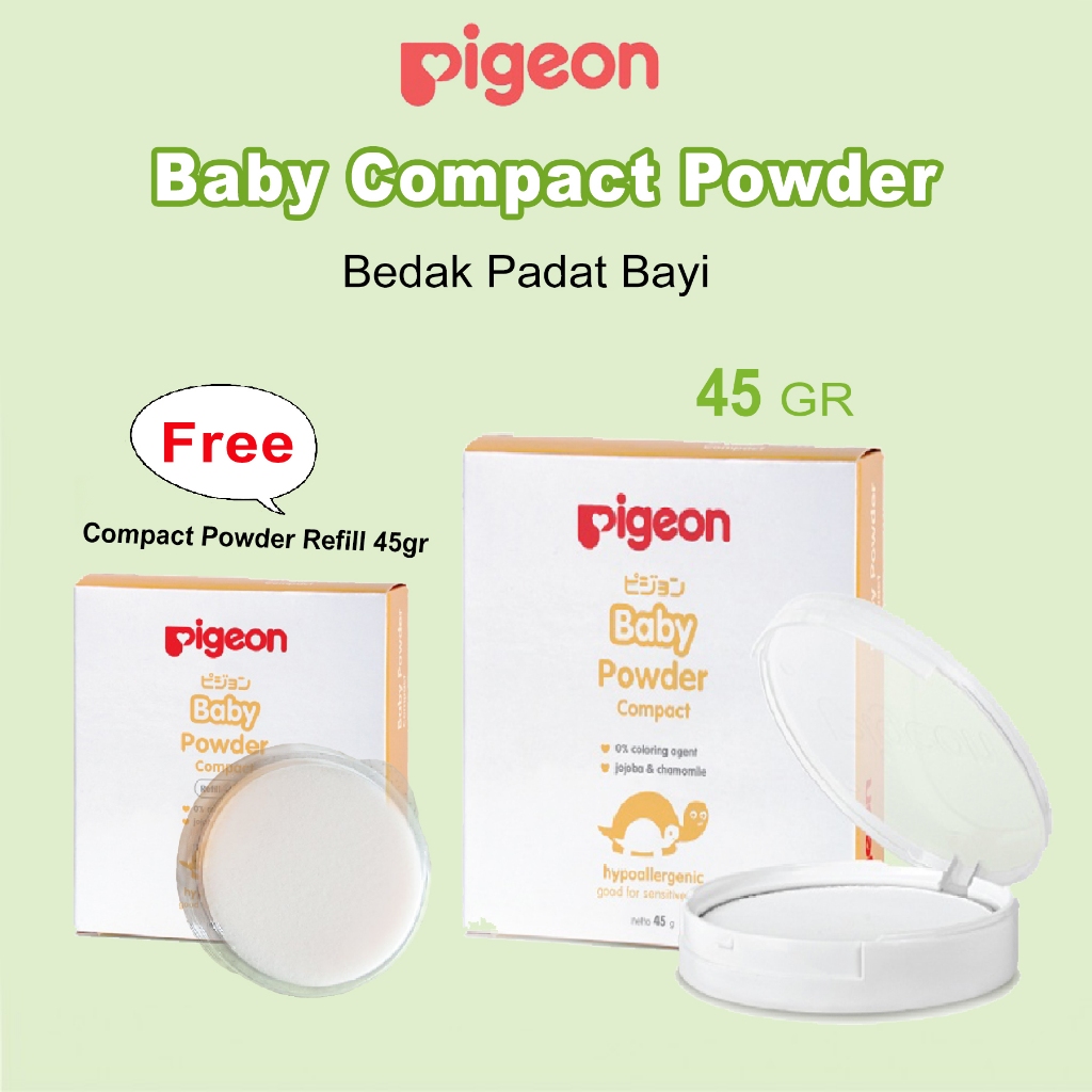 Pigeon Baby Compact Powder 45gr FREE Compact Powder Refill 45gr Baby ...