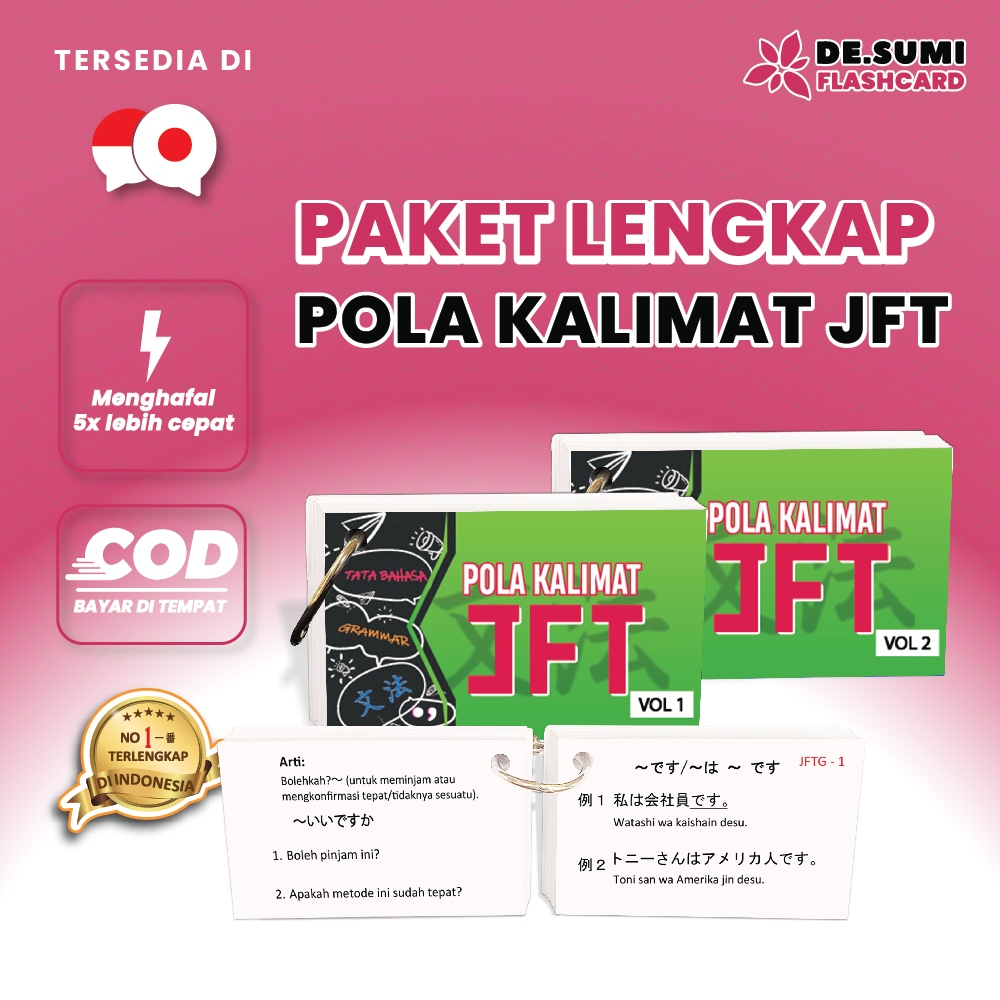 Jft Sentence Pattern Flashcards Quick Memorize Japanese | Shopee Malaysia