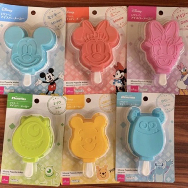 Daiso Silicone Popsicle Maker Disney Monster Inc/ Pooh/ Mickey/ Minnie ...