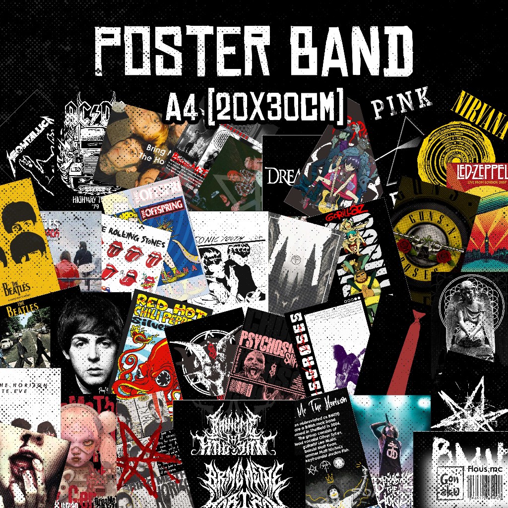 (5Pcs) Poster Pack Band A4 (20x30cm) | Shopee Malaysia