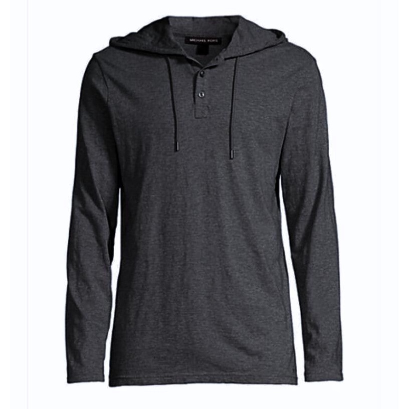 Art J14Z Men's T-Shirt Long Sleeve Plain Hat With Three Buttons In ...