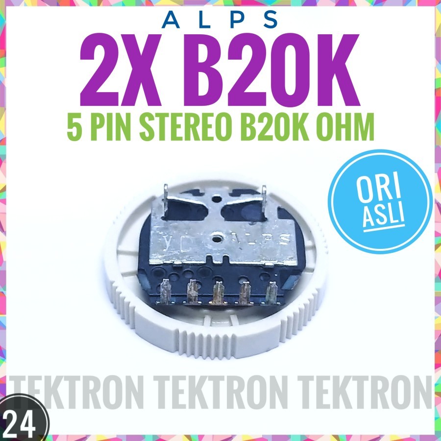 Alps POTENTIOMETER B20K STEREO POTENTIOMETER 2XB20K B20Kohm ohm ...