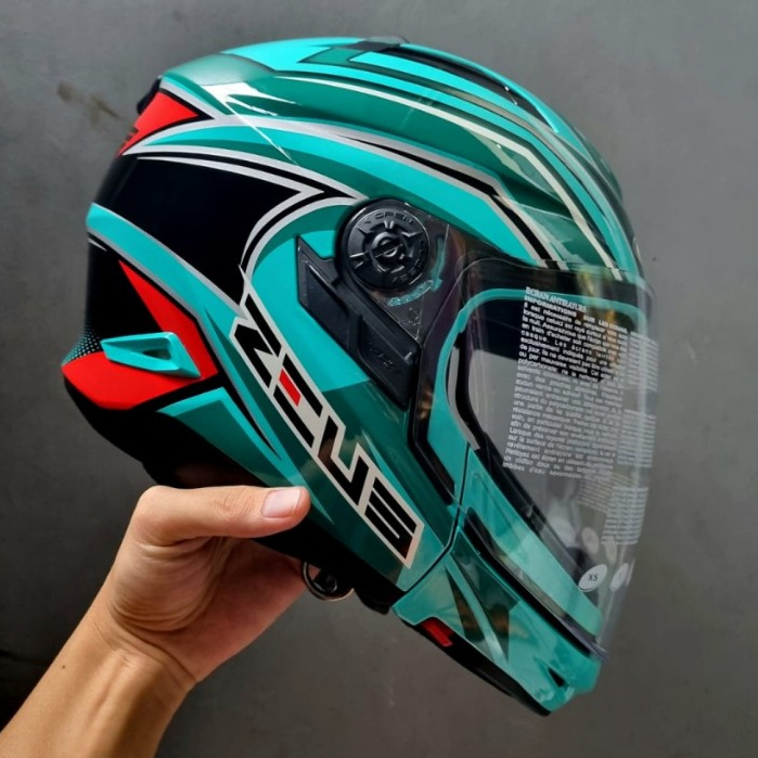 Zeus 613C AJ26 PETRONAS GREEN Modular Helmet Zeus ZS613C ZS-613 613 ...