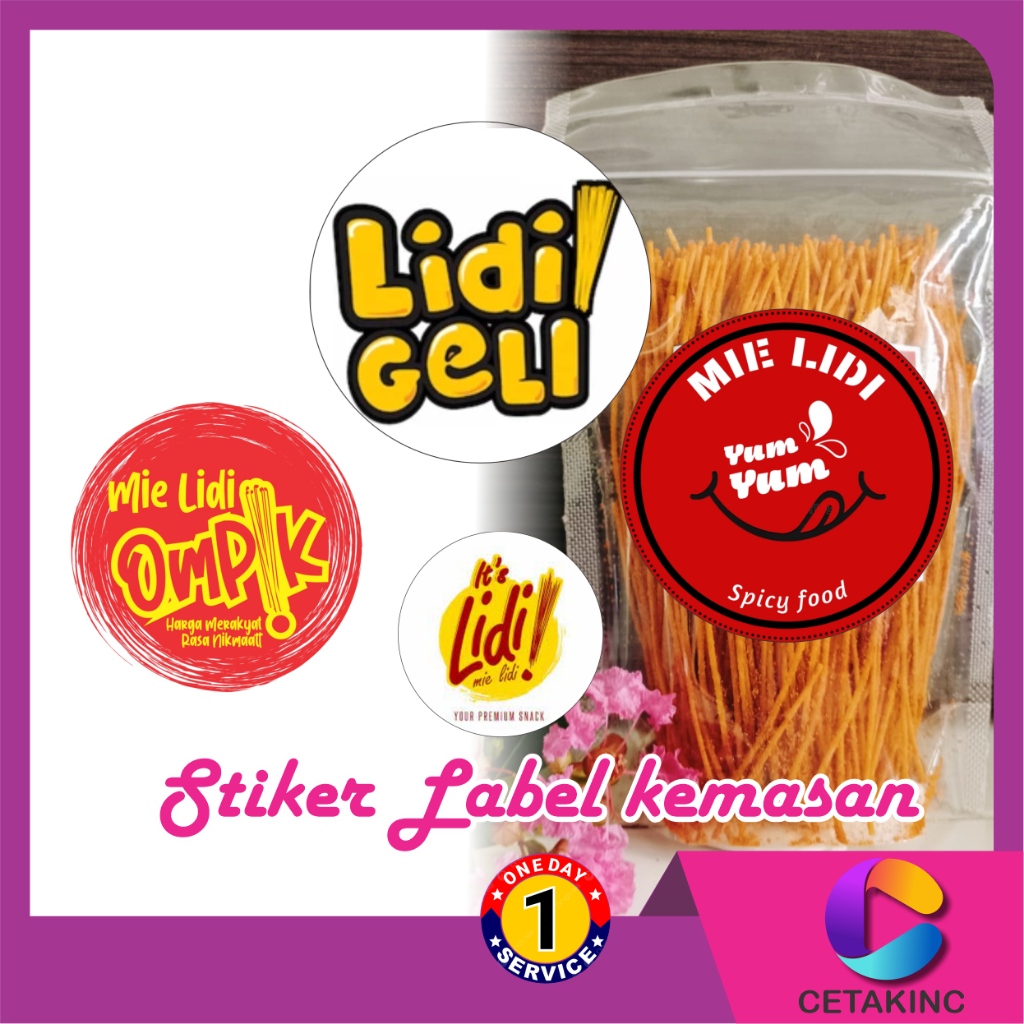 Sticker Label Mie Lidi/Sticker Label Mie Lidi/Sticker Label Food ...