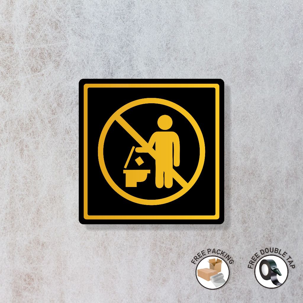 Acrylic Signs Do Not Dispose Of Garbage In The toilet | Shopee Malaysia