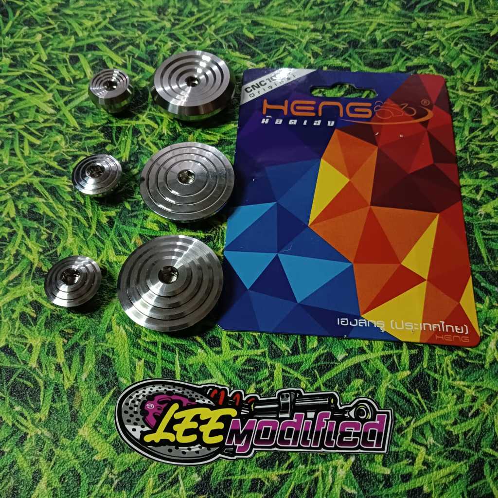 MESIN Coin magnet stainless duo cap heng original yamaha Engine Block ...