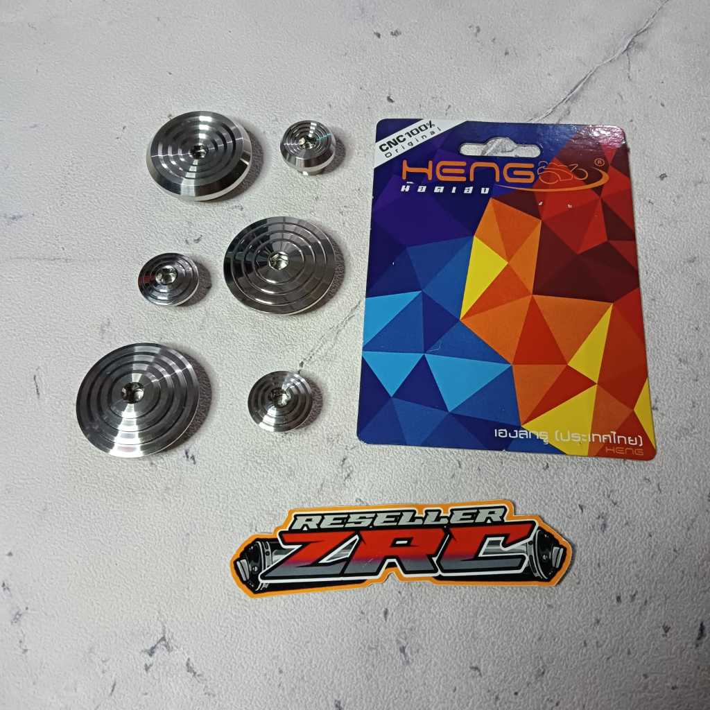 MESIN Original honda engine block duo cap heng stainless steel magnetic ...