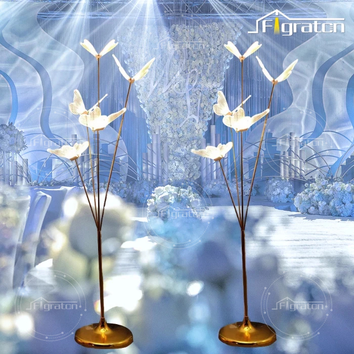 Standing Wedding Lights 2 SET 150cm Butterfly Decoration Lights Branch ...