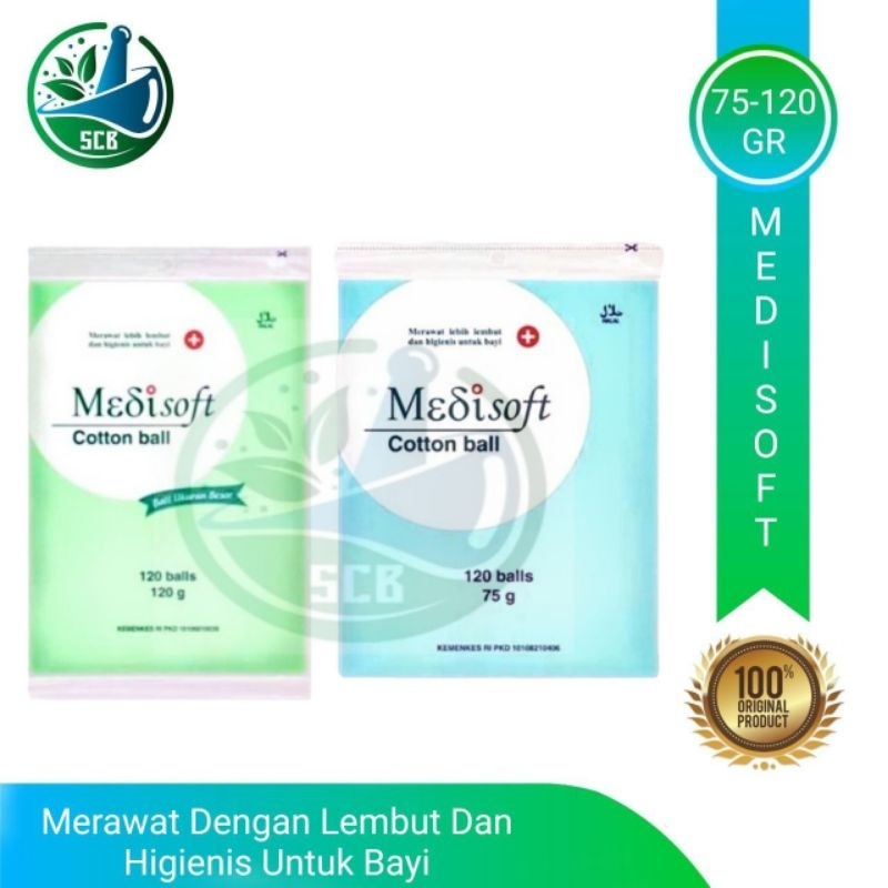 Medisoft Cotton Ball / Cotton Balls 75 grams (Contains 120 Balls ...