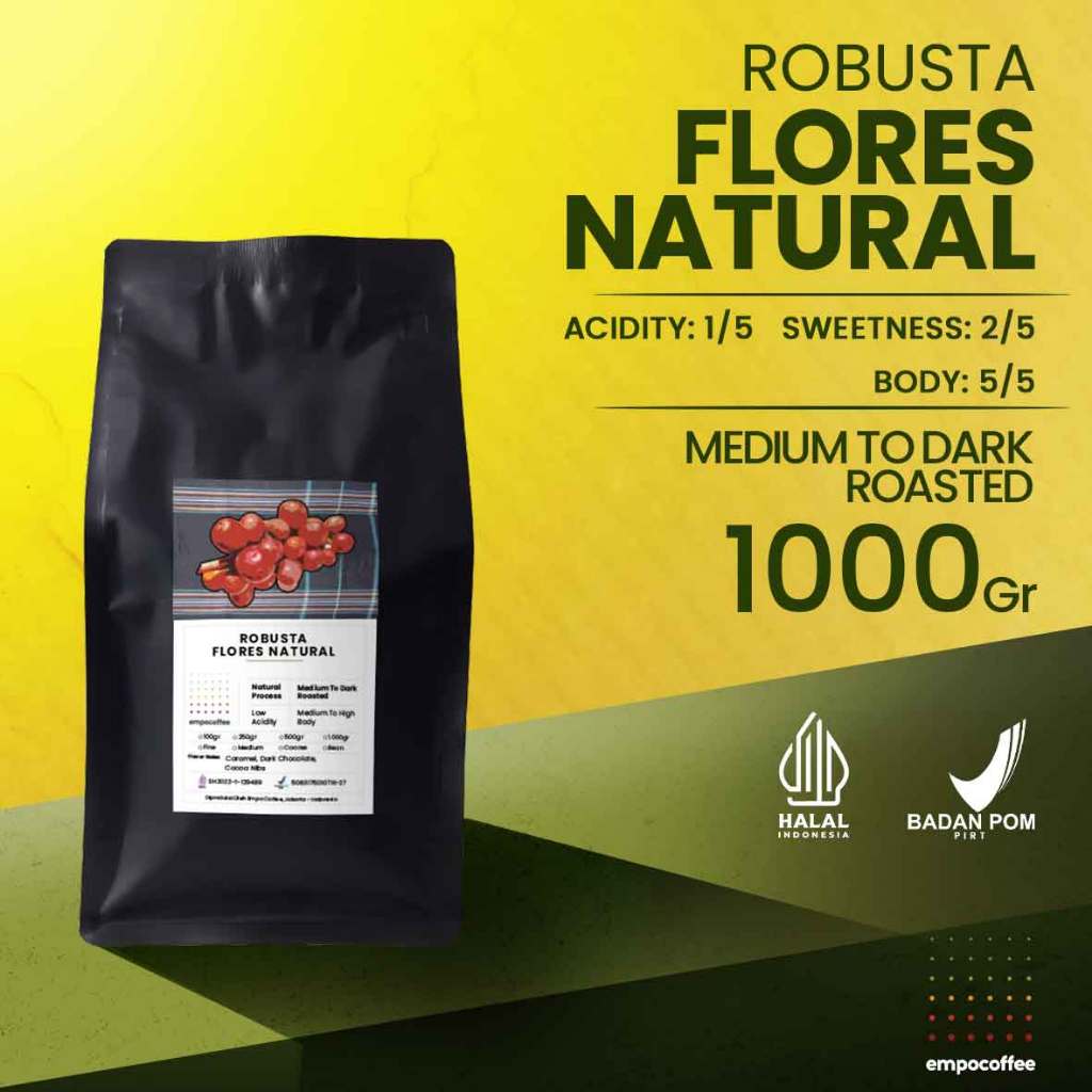 Empo Coffee Robusta Ground Coffee Beans Flores Bajawa Coffee Roasted ...