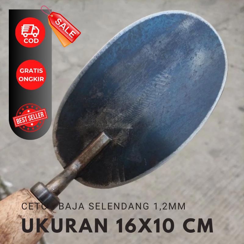 Original STEEL Round Cement Scoop 16cm thick 1,2mm | Shopee Malaysia