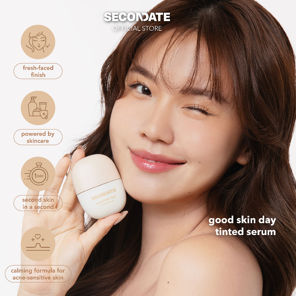 SECONDATE Good Skin Day Tinted Serum Skin Tint | Shopee Malaysia