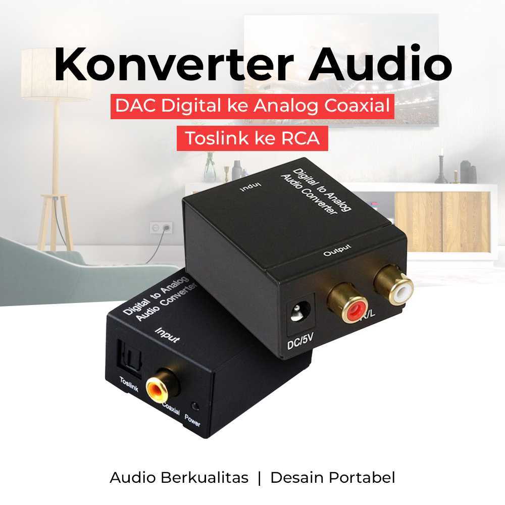 DIGITAL CONVERTER CONVERTER SPDIF OPTICAL TO ANALOG AUDIO OPTIC OPTIK ...