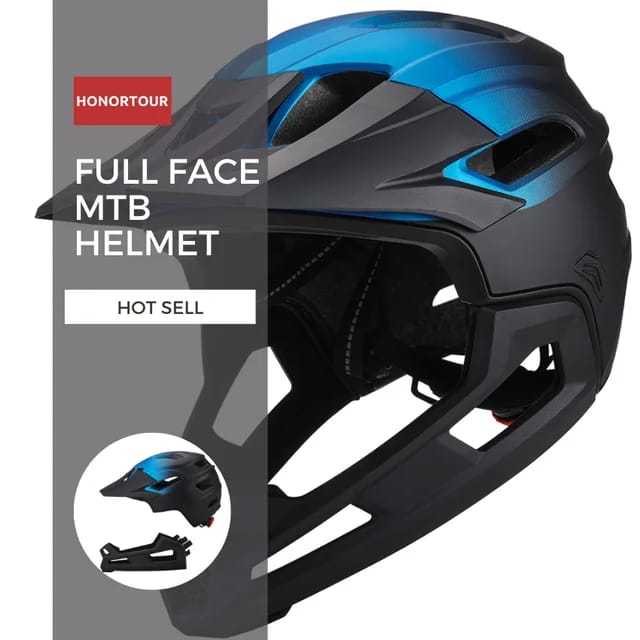 Full Face Enduro Downhill Modular Bicycle Helmet 2 in 1 Full Face ...
