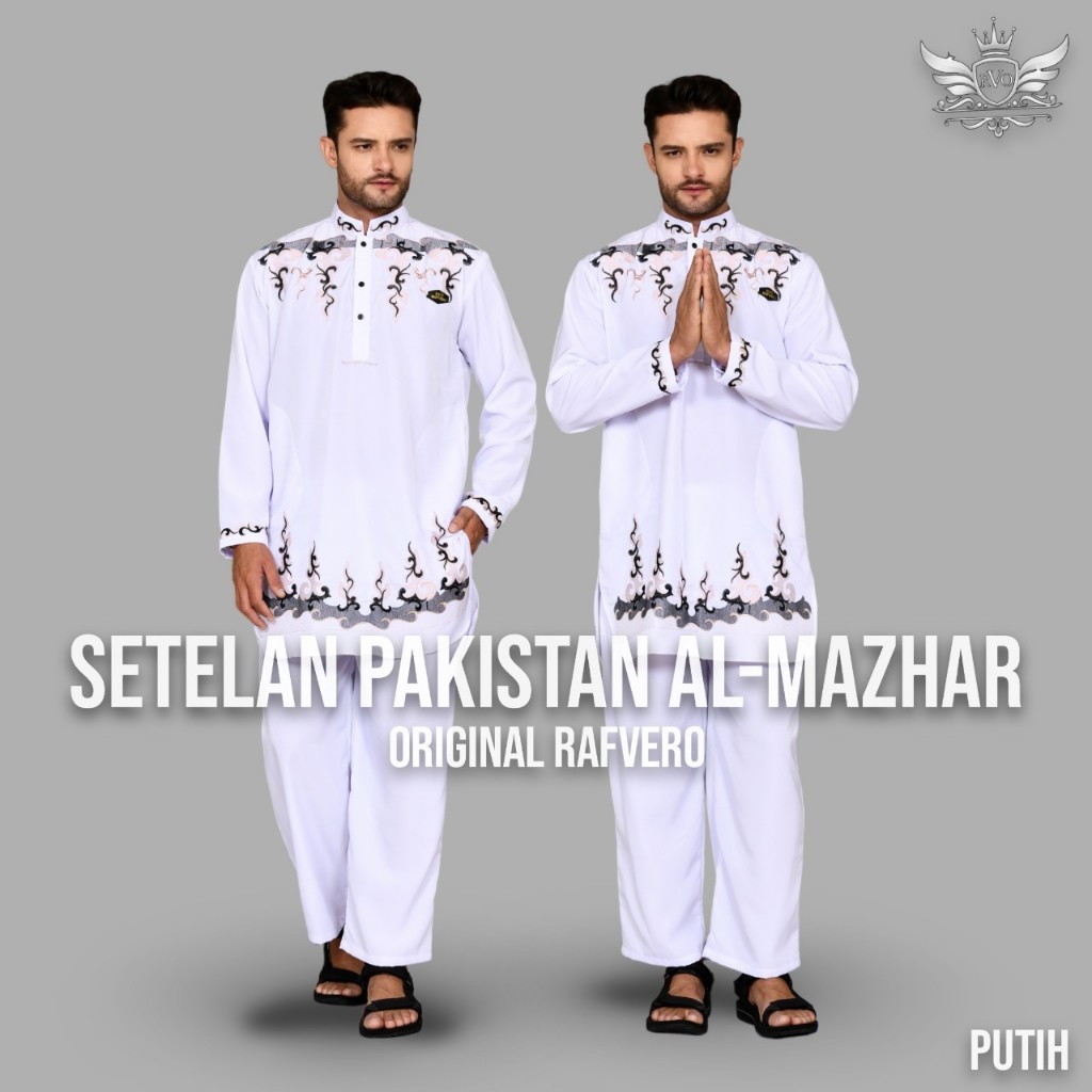 PUTIH Men's Suits Saudi Model Embroidery Modern Slimfit Original Long ...
