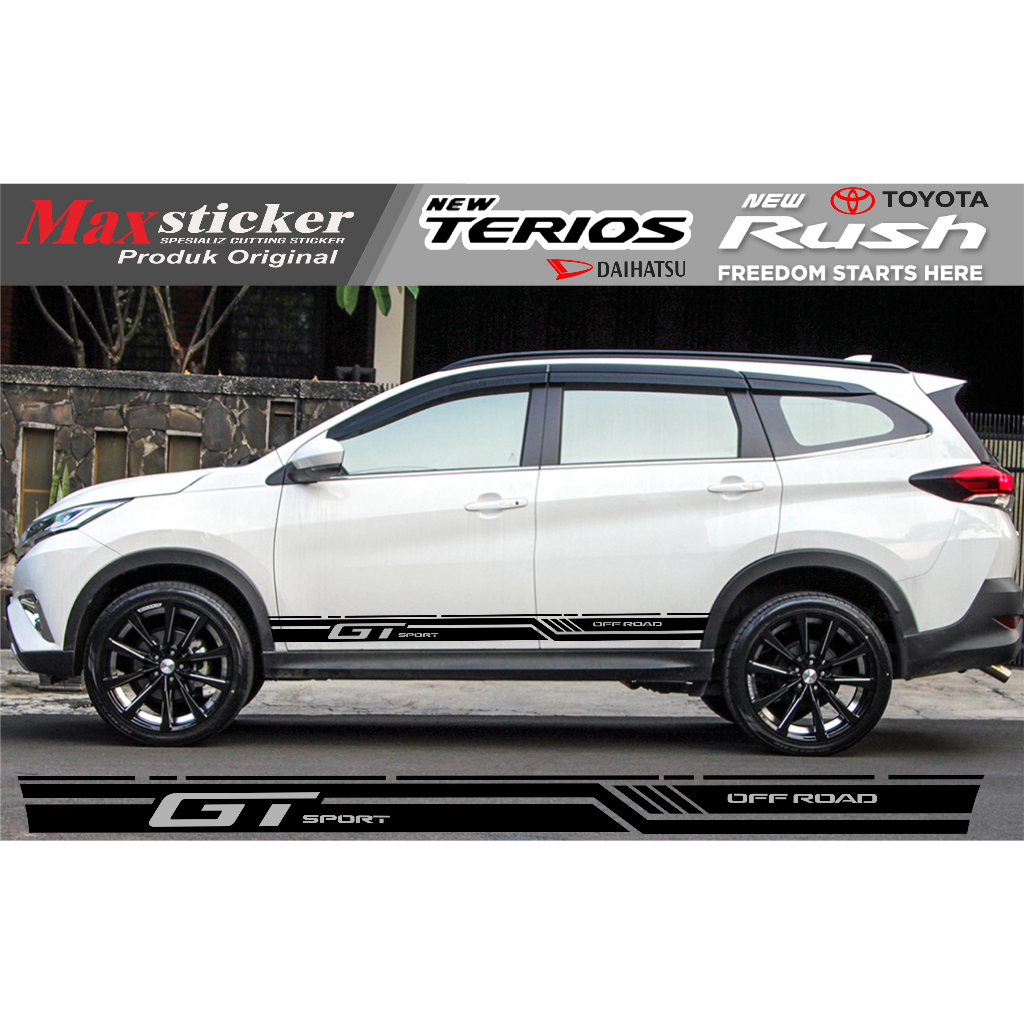 Sticker new terios rush 2018 2024 sticker list side body rush terios ...