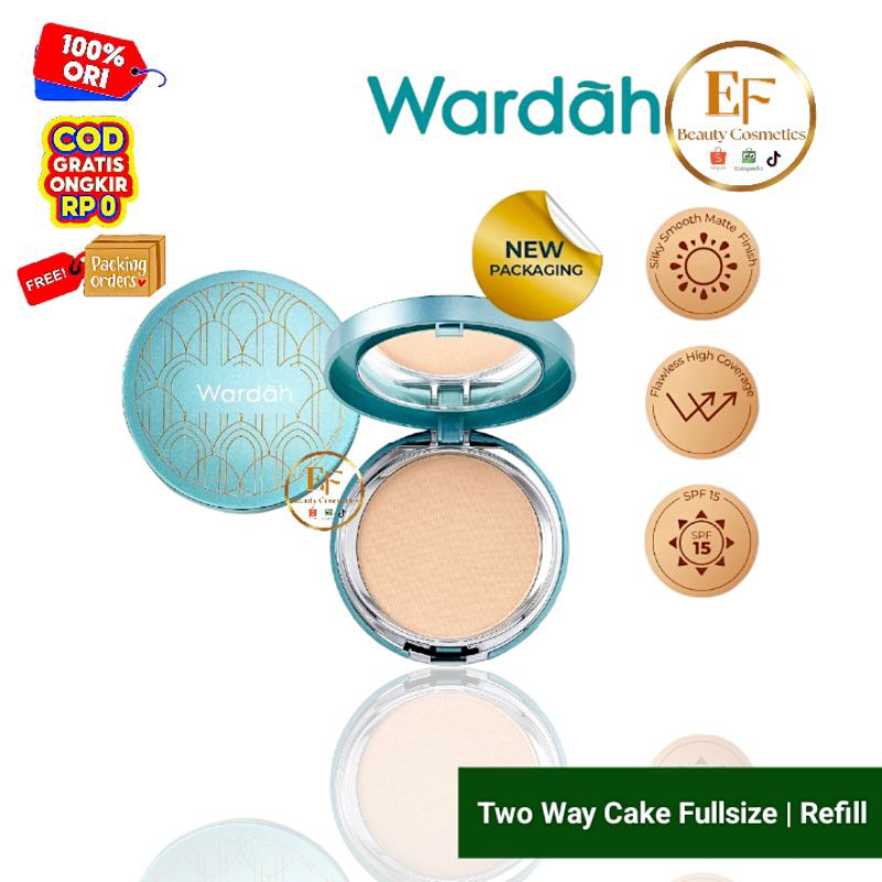 Wardah Exclusive Two Way Cake Fullsize With Glass | Refill Refill ...