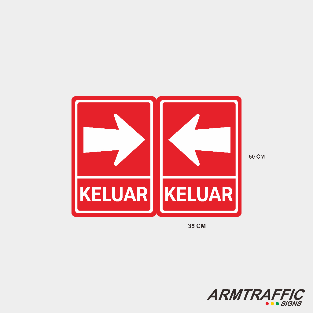 Rambu RAMBU / SIGN OUT 35 X 50 CM | Shopee Malaysia