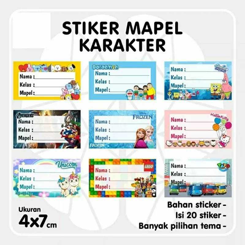 MATA Character Subject Label Stickers | Shopee Malaysia