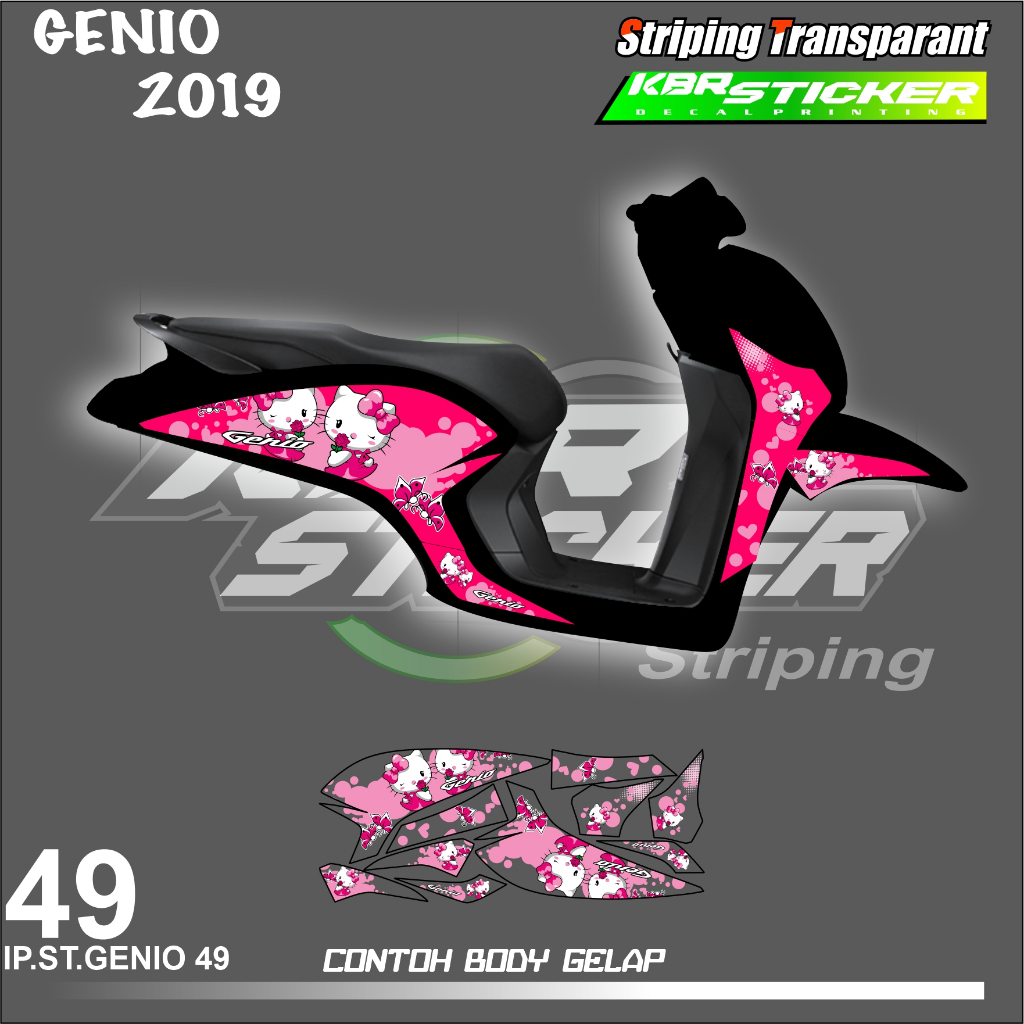 Genio 2019 HONDA GENIO MOTORCYCLE STRIPING STICKER - LIST SIMPLE DESIGN ...