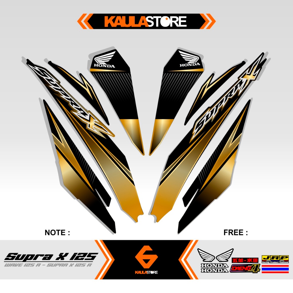 Striping SUPRA X 125 D NEW MOTIF 60 / SUPRA BATMAN / STICKER SUPRA ...
