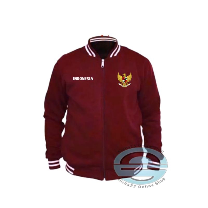 HITAM MERAH Red garuda Indonesia National Team Baseball Jacket/Black ...