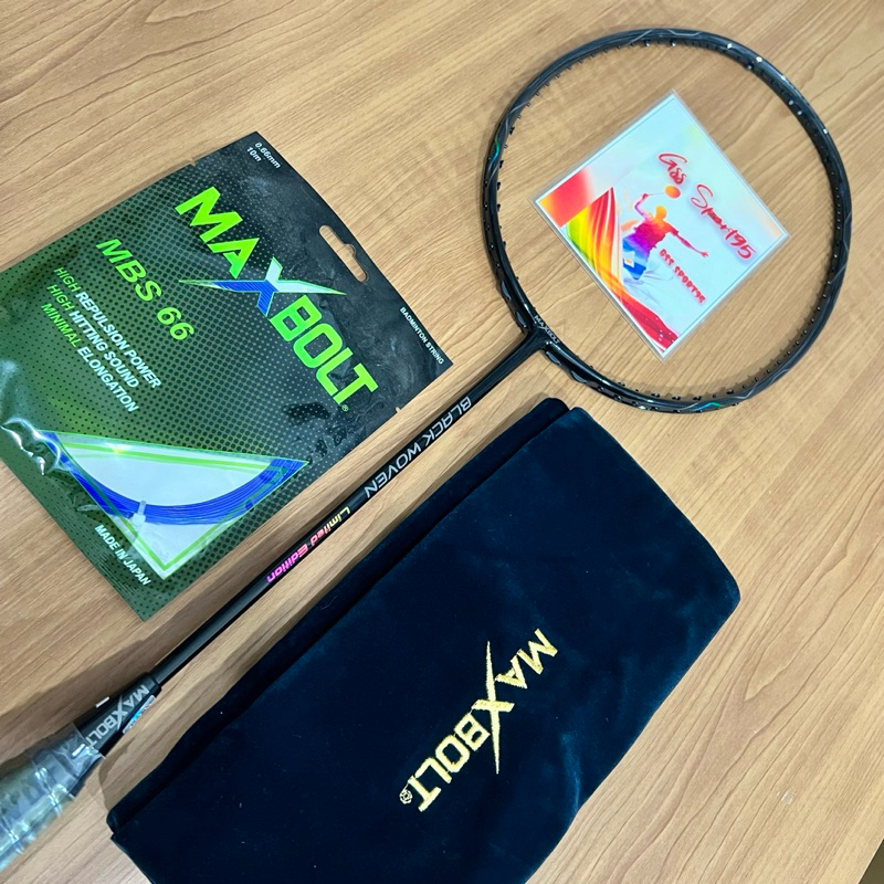 Maxbolt BLACK WOVEN BADMINTON Racket LIMITED EDITION | Shopee Malaysia