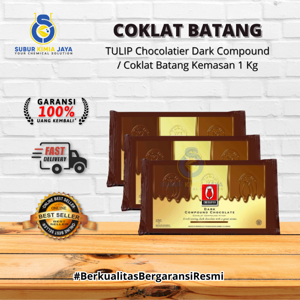 Tulip Chocolatier Dark Compound/Chocolate Bar 1KG | Shopee Malaysia