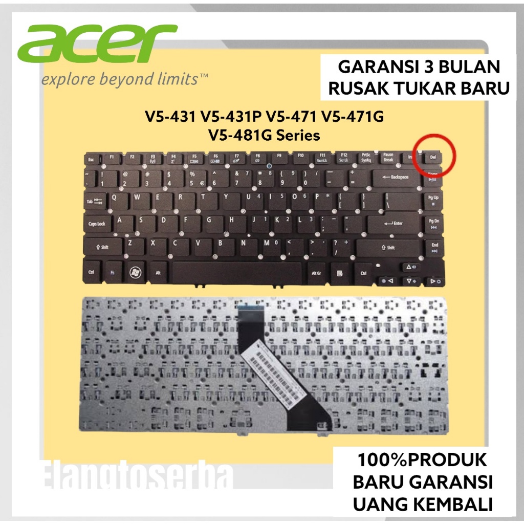 Original Acer Aspire Keyboard V5-431 V5-431P V5-431G V5-471 V5-471G ...