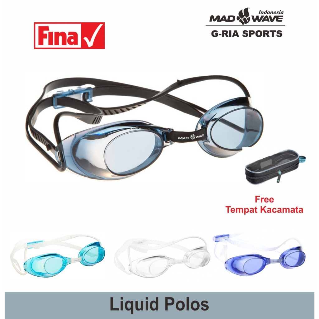Original Mad Wave Swimming Goggles (Racing Liquid Plain Without Rubber ...
