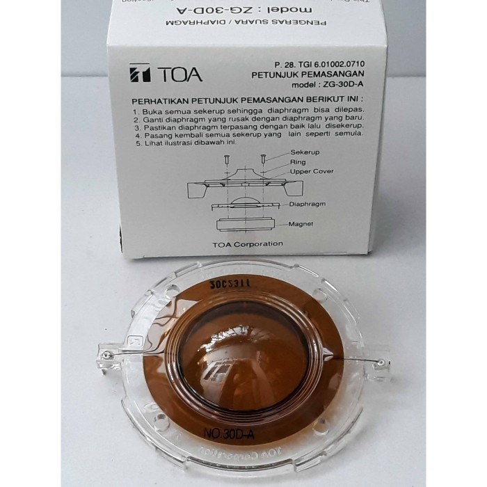 SPOOL TOA ZG30DA SPOOL Funnel TOA ZG-30DA SPOOL Diaphragm TOA ZG-30D-A ...