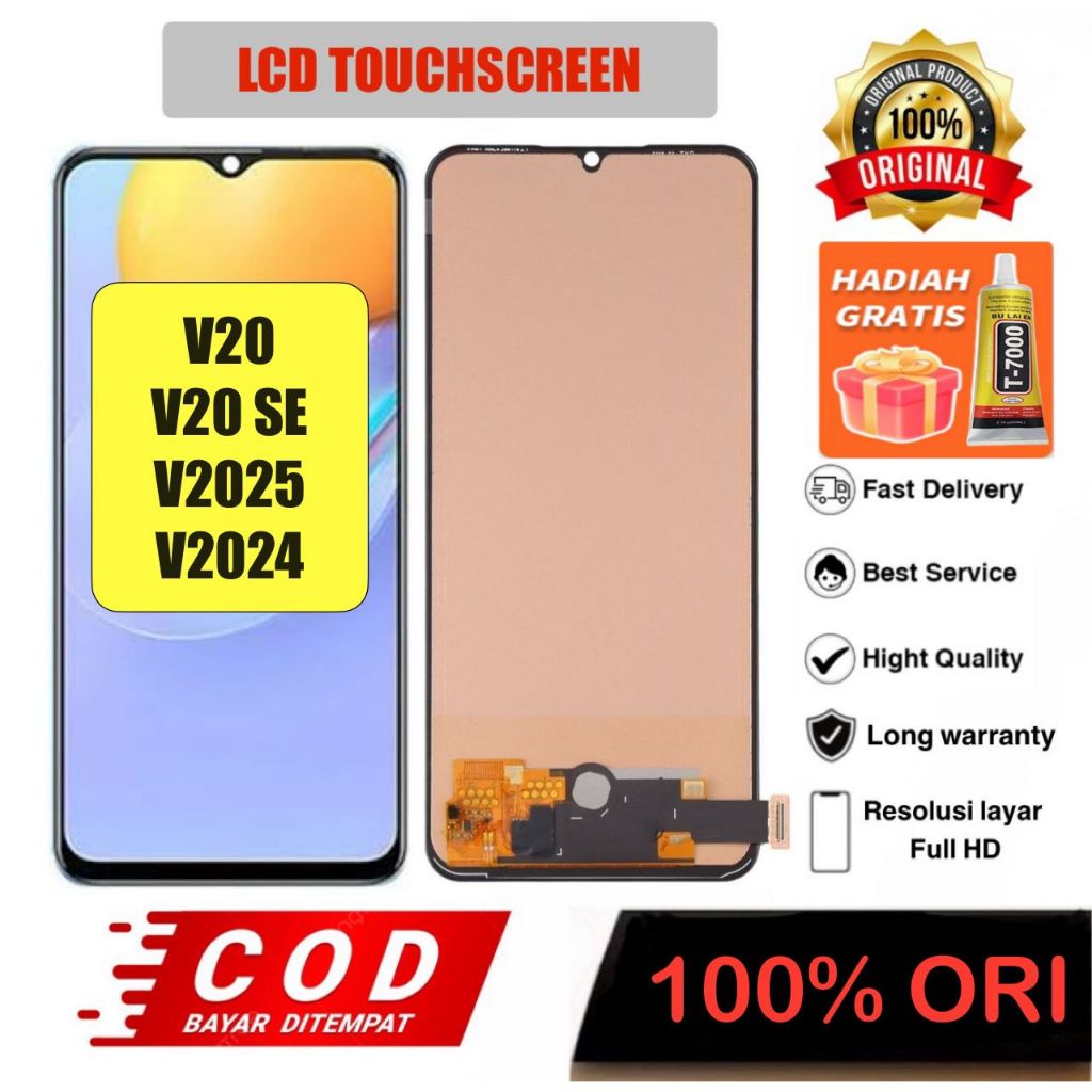 Lcd TOUCHSCREEN VIVO V20/V2O SE/V2025/V2024 FULLSET ORIGINAL+Glue ...