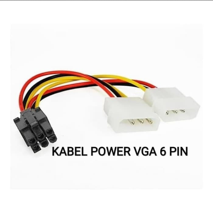 Pci-e 6 PIN VGA power cable 6 PIN VGA MOLEX TO 6 PIN | Shopee Malaysia