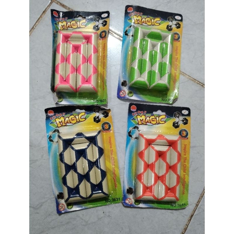 Children's toy rubik snake rubik long lekok | Shopee Malaysia