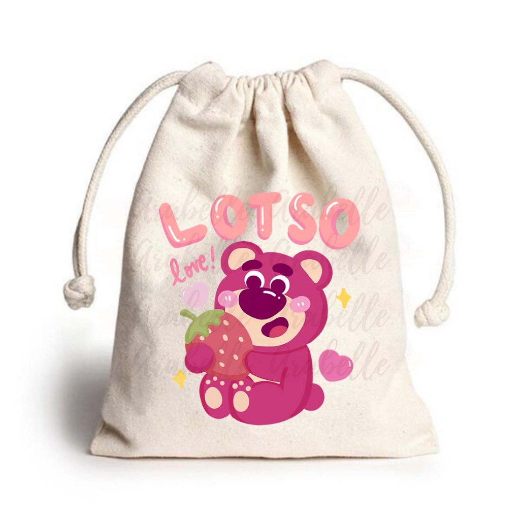 Cute Disney Lotso/Pink Lotso/Pink Lotso/Lotso Strawberry Drawstring ...