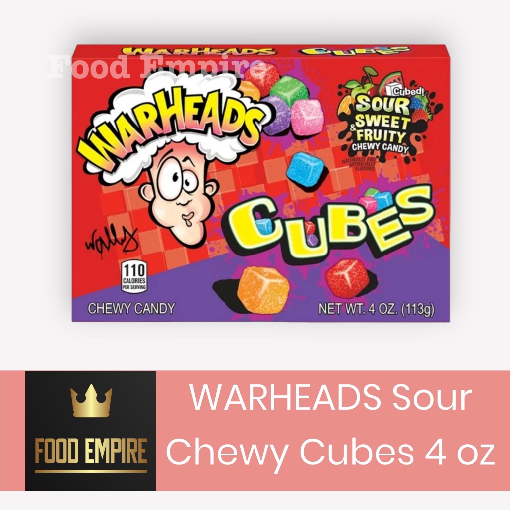 Warheads Sour Chewy Cubes 4 oz | Chewy Candy 113 grams | Shopee Malaysia