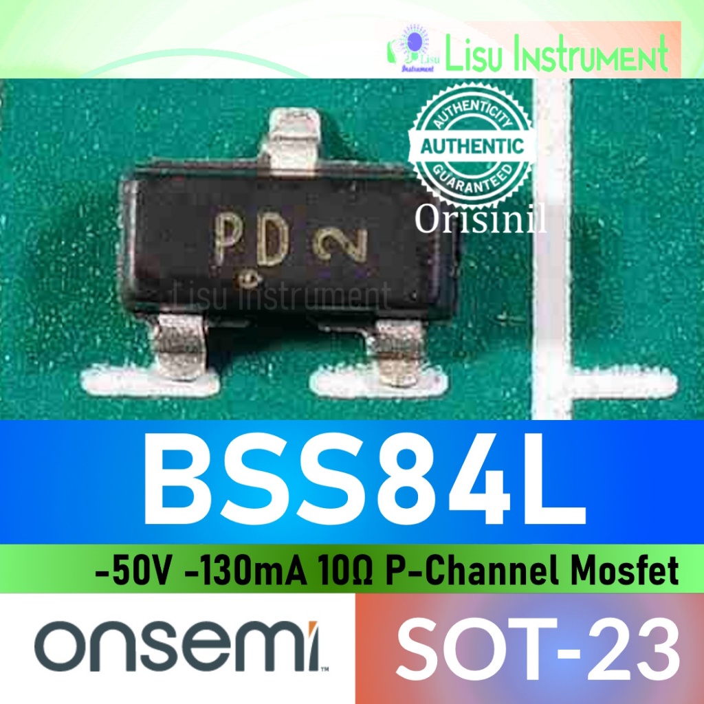 Bss84l Single -50V -130mA 10Ω P-Channel Logic Level Power MOSFET PD BSS84 SOT-23 onsemi ORIGINAL ...