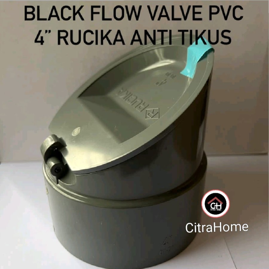 Black Flow Valve PVC 4 inch Rucika | Shopee Malaysia