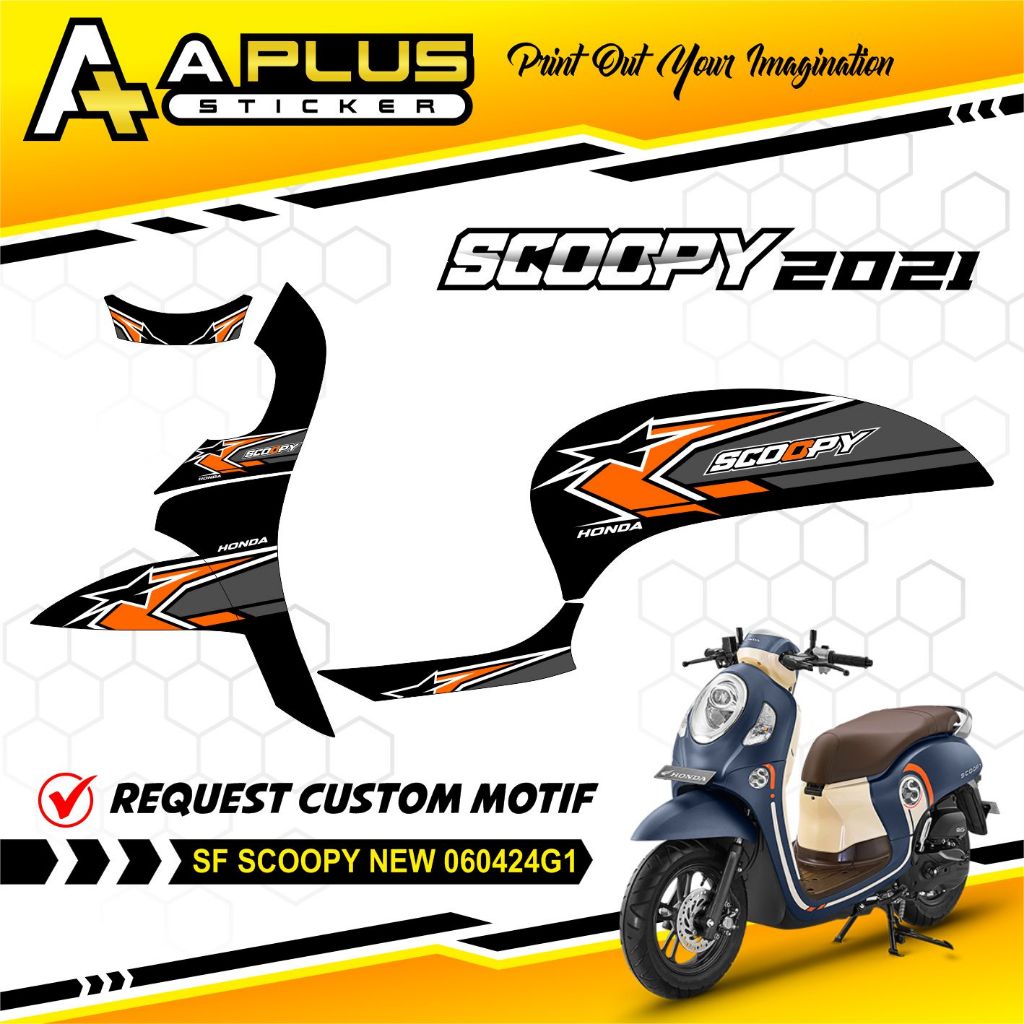 Honda scoopy new semifull striping sticker (code:060424G1-11) | Shopee ...
